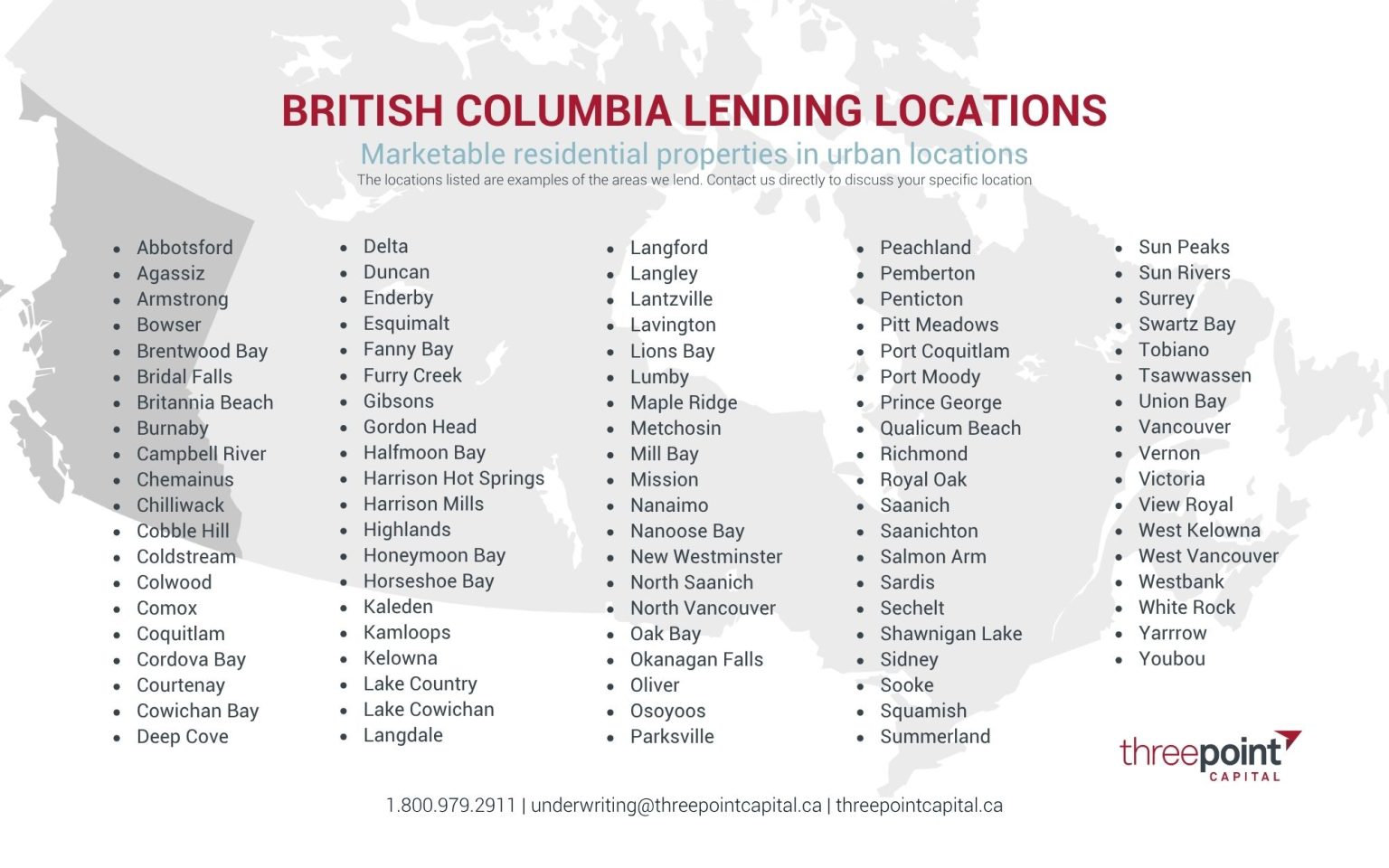 Lending Guidelines, Rates & Locations | Three Point Capital