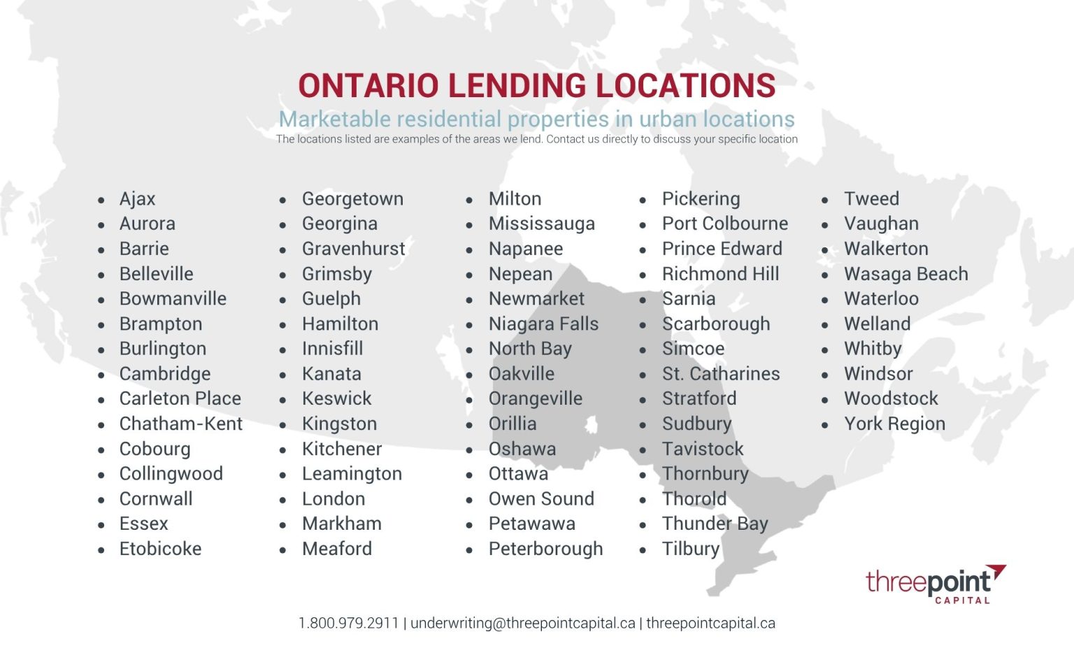 Lending Guidelines, Rates & Locations | Three Point Capital